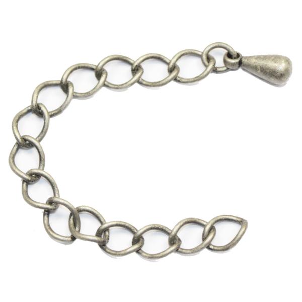 ●表示価格は１本入りの価格です。●長さ　約５ｃｍ　・　チェーン部分の幅　約３．５ｍｍ（通常よく使われるサイズです）●ネックレスやブレスレットなどの長さを調節可能にするために付けるパーツになります。５ｃｍの長さの調節がＯＫ！引き輪かカニカンと...