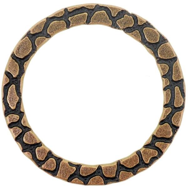 ●表示価格は１コ入りのお値段になります。●薄いリング型のメタルパーツです。●サイズ：直径約３０ｍｍ、厚さ約１．５ｍｍ、リングの幅約３．５ｍｍ●素材：鉄●入荷時により色合いや濃さが違う場合がございます。※リングにつなぎ目の部分がありますが不良...