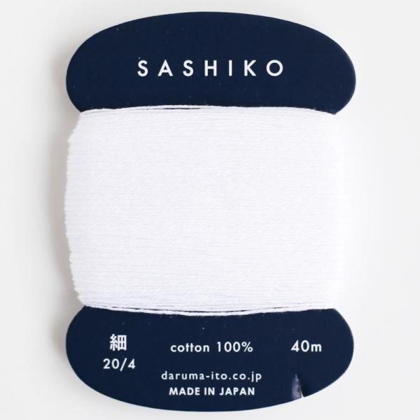 素材：綿・コットン100%糸長：40m特徴：4本撚りの最も標準的な太さの刺し子糸。細かな柄から大きな柄まで刺しやすい太さです。 お好きな長さにカットしやすく、収納もしやすいカード巻の糸です。生産国：日本メーカー：DARUMA 横田株式会社（...