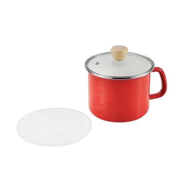 ちょっとの調理にちょうどいいガラス蓋で調理、シール蓋で保存ができるクックポット調理した後、そのまま保存できるシール蓋付！冷蔵庫へそのまま入れて、積み重ねもOK。ひとり鍋にもちょうどいいサイズ。ホーロー表面はガラス質で臭いや色が移りにくいので...