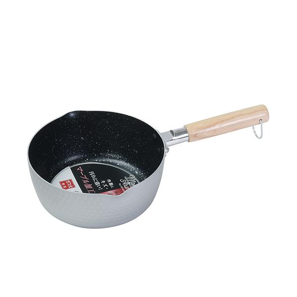 内面マーブル加工でお手入れ簡単ガス火専用　底厚1.8mm33.5×19.5×9cm中国