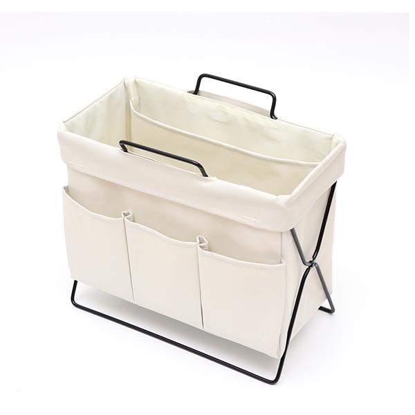 底面が床に着かないのでお掃除もラクラク手に届く場所に置いておきたい小物をスッキリ収納できる！33×19×32cmポリエステル・スチール・紙・ウレタン