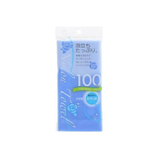 泡立ちがよくさっぱりとした洗いごこちですナイロンタオルなので少なめのソープでも泡立ちがよいです■サイズ：約28×100cm■材質：ナイロン100％■耐熱温度：90度