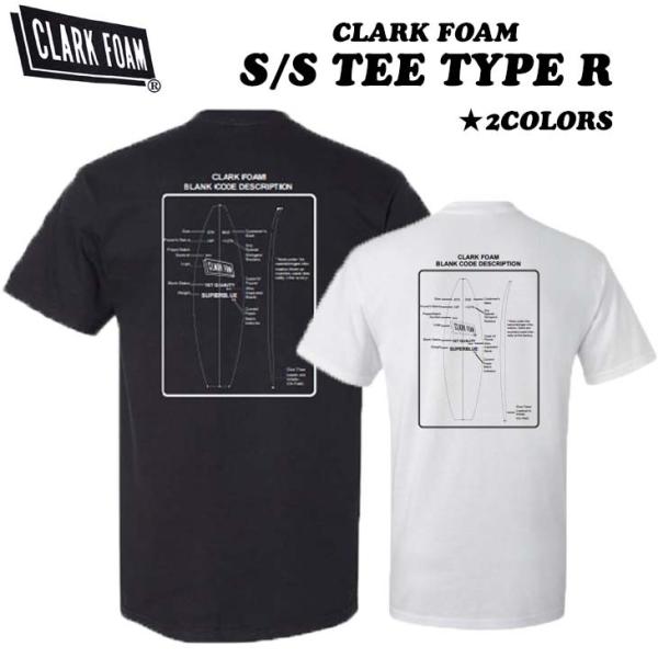 あすつく【代引き＆宅配便可能】速達メール便のみ送料無料！CLARK FOAM クラークフォーム Tシャツ S/S TEE TYPE R■商品詳細■バックにサーフボード、胸元にはお馴染みのロゴがあしらわれたCLARK FOAMのTシャツです。...