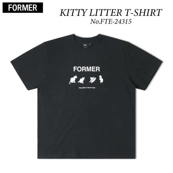 あすつく【代引き＆宅配便可能】速達メール便のみ送料無料！FORMER フォーマー Tシャツ KITTY LITTER T-SHIRTフォーマーの創設者、デーン レイノルズによってインスパイアーされたアートプリント。■ 商品詳細 ■【品番】F...
