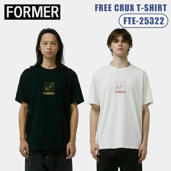 あすつく【代引き＆宅配便可能】速達メール便のみ送料無料！FREE CRUX T-SHIRT200GSMのプレミアムコットンを使用し、定番のモダンなコンフォータブルフィットでお届けします。FORMERのファウンダーであるデーン・レイノルズとの...