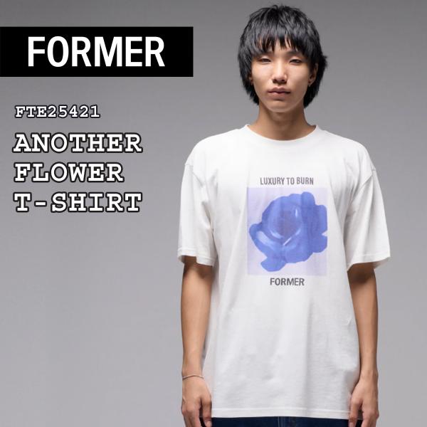 あすつく【代引き＆宅配便可能】速達メール便のみ送料無料！FORMER ANOTHER FLOWER T-SHIRTプレミアム200GSMジャージーコットンを使用し、定番のFORMER Tシャツブロックでモダンで快適なフィット感を実現。クリー...