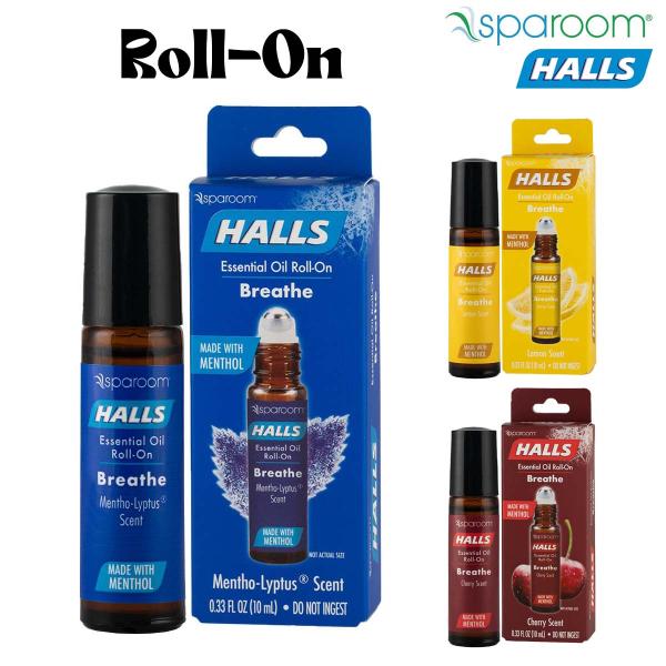あすつく 即日出荷 速達メール便送料200円可！SPAROOM×HALLS スパルーム×ホールズ ロールオン持ち運びでき、どこでもすぐに香りをお楽しみいただけます。首筋や手首・こめかみなどにサッとひと塗りするだけでメントールがスーッとリフレ...
