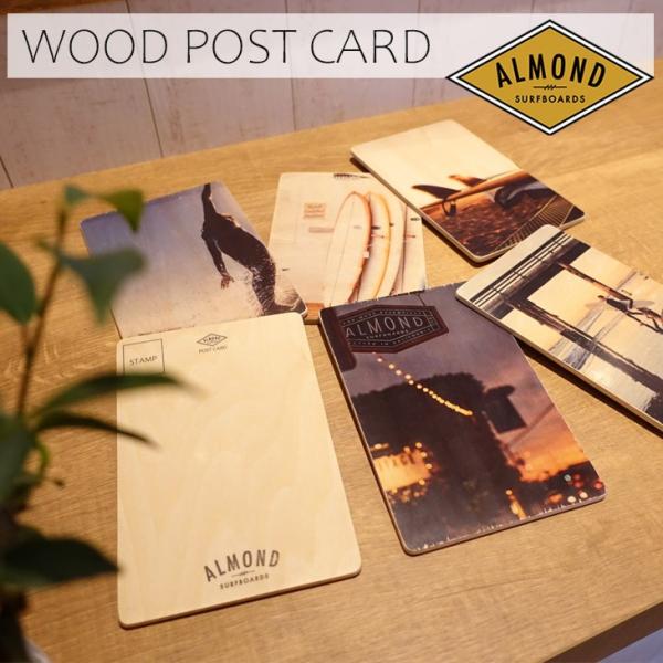 あすつく 即日出荷 速達メール便送料200円可！アーモンドサーフ WOOD POST CARD■カラー：ALPC-001ALPC-002ALPC-003ALPC-004ALPC-005ALPC-006【Almond Surfboards &...