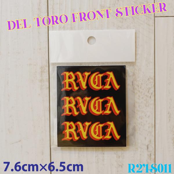 あすつく 速達メール便発送 即日出荷 送料200円！DEL TORO FRONT STICKER【RVCA(ルーカ)】のロゴステッカーです。ベーシックタイプのロゴステッカーはどこに張り付けても相性抜群◎●品番：R24S011●カラーAST●...