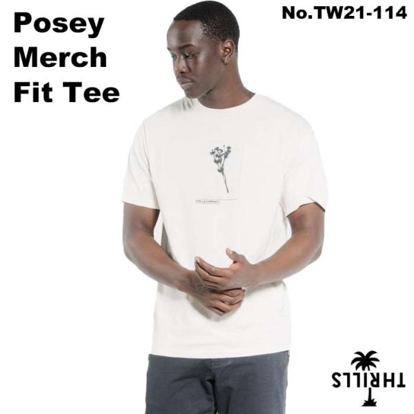 あすつく【代引き＆宅配便可能】速達メール便のみ送料無料！THRILLS スリルズ Tシャツ Posey Merch Fit Teeヴィンテージライクなフラワーデザインがおしゃれな新作Tシャツが入荷です。 素材はオーガニックコットン100％を...