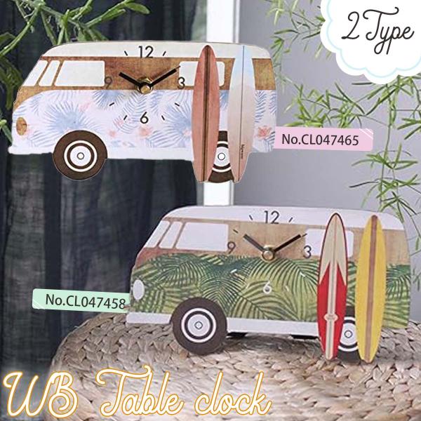 あすつく 即日出荷【代引き可能】レトロなワゴンをかたどった置時計！WB テーブルクロックレトロなワゴンをかたどった置時計です。程よい大きさなので、目の届く範囲において癒されて。カラフルでトロピカルな柄はお部屋のアクセントになります。■ 商品...