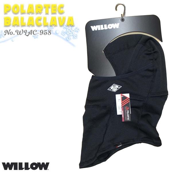 あすつく【代引き＆宅配便可能】速達メール便のみ送料無料！WILLOW ウィロー バラクラバ POLARTEC BALACLAVAポーラテック社のPOWER DRY生地をしたバラクラバ 。吸汗速乾作用に優れているので１日中快適に使用できます。...