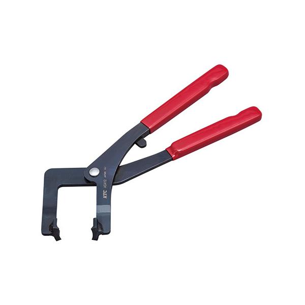 KTC ボールジョイントブーツプライヤ AS412はロアアームやタイロッドエンドのボールジョイントブーツの取外し作業専用工具です。[開口幅]・小径幅：25mm〜36mm・大径幅：36mm〜48mm[重量] 0.6Kg