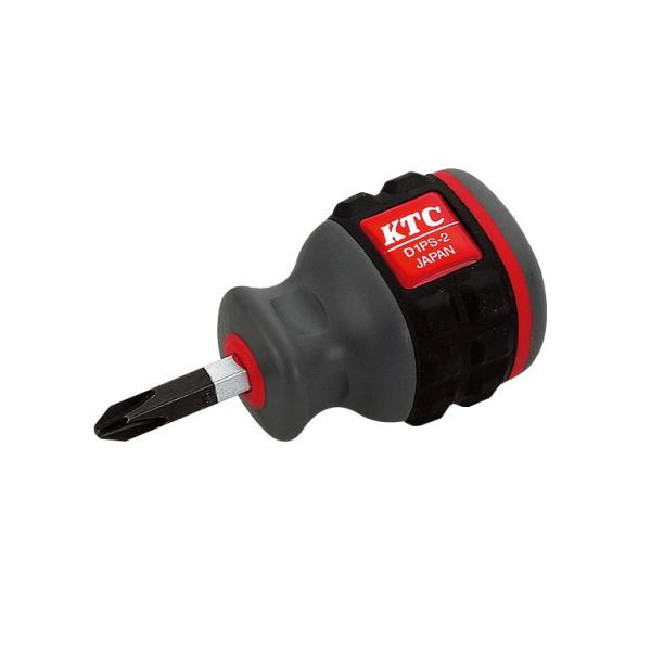 KTC 樹脂柄スタッビドライバ クロスNo.2 D1PS-2は狭い場所にあるねじの脱着に便利です。ブレード先端はマグネットになっています。[ヘッド] プラス[サイズ] No.2[全長] 75mm[ブレード長さ] 25mm