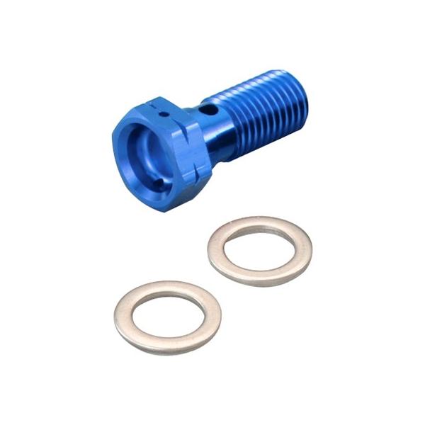 キタコ(KITACO) アルミバンジョーボルト STD/シングル/P1.25 ブルー 771-0502504は高強度のアルミ材を採用したバンジョーボルトです。[サイズ] P1.25[色] ブルー[タイプ] シングル[付属] シーリングワッシ...