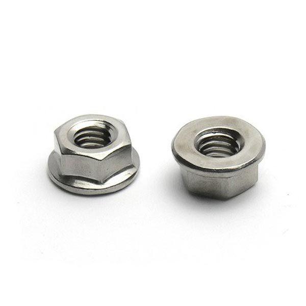 キタコ(KITACO) フランジ付ナット M6 (セレート無 ステンレス) 0900-001-02001は片面がツバ状になっているナットです。作業効率が良く、フランジ部の弾性による緩み止め作用もあります。[サイズ] M6×1.0[入り数] 2