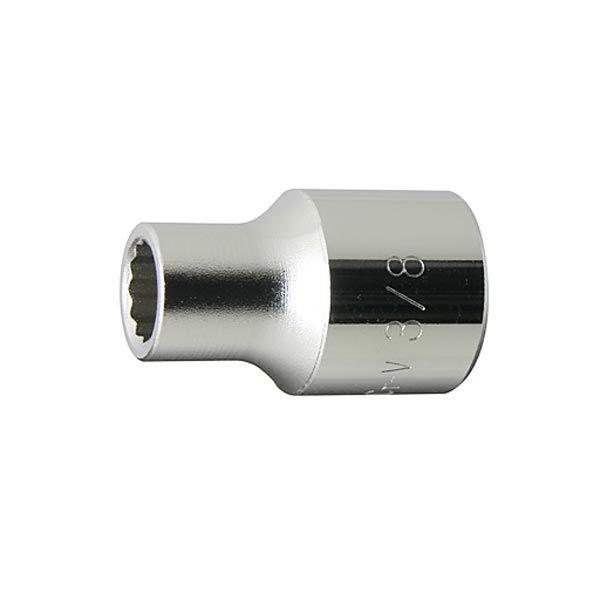 厳選されたクロームバナジウム鋼を鍛造・熱処理した、強靭で耐久性に優れたソケットです。高いトルクでのボルト、ナット締緩におすすめです。[差込角] 1/2"(12.7mm)[サイズ] 3/8"[全長] 36mm[重量] 44g[ポイント] 12...