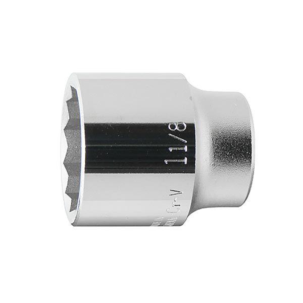 厳選されたクロームバナジウム鋼を鍛造・熱処理した、強靭で耐久性に優れたソケットです。高いトルクでのボルト、ナット締緩におすすめです。[差込角] 1/2"(12.7mm)[サイズ] 1-1/8"[全長] 44mm[重量] 174g[ポイント]...