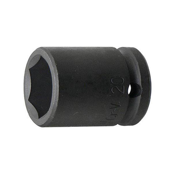 素材には優れた強度・耐衝撃性を持つクロームバナジウム鋼を使用したインパクトソケットです。[差込角] 1/2"(12.7mm)[サイズ] 20mm[全長] 40mm[重量] 120g[ポイント] 6角[材質] クロームバナジウム鋼[仕上げ] ...
