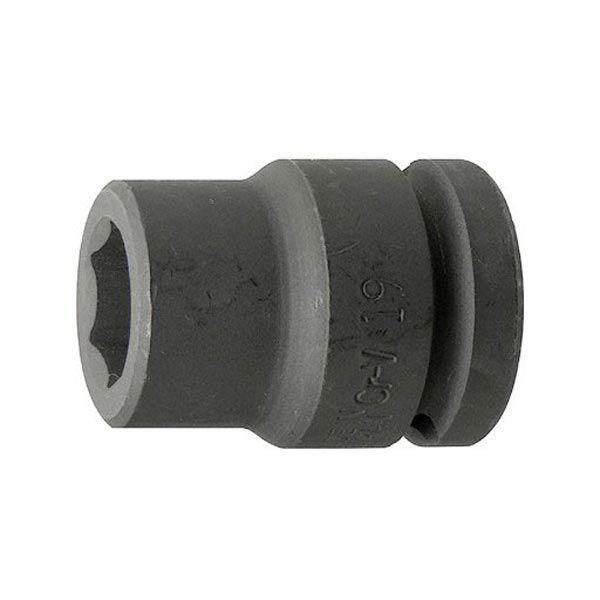 素材には優れた強度・耐衝撃性を持つクロームバナジウム鋼を使用したインパクトソケットです。高いトルクでのボルト、ナット締緩におすすめです。[差込角] 3/4"(19.0mm)[サイズ] 19mm[全長] 50mm[重量] 300g[ポイント]...