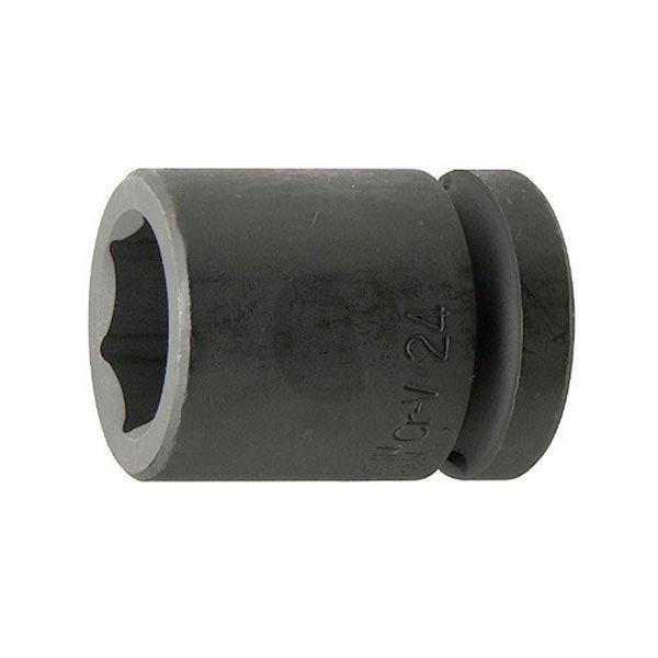 素材には優れた強度・耐衝撃性を持つクロームバナジウム鋼を使用したインパクトソケットです。高いトルクでのボルト、ナット締緩におすすめです。[差込角] 3/4"(19.0mm)[サイズ] 24mm[全長] 50mm[重量] 300g[ポイント]...