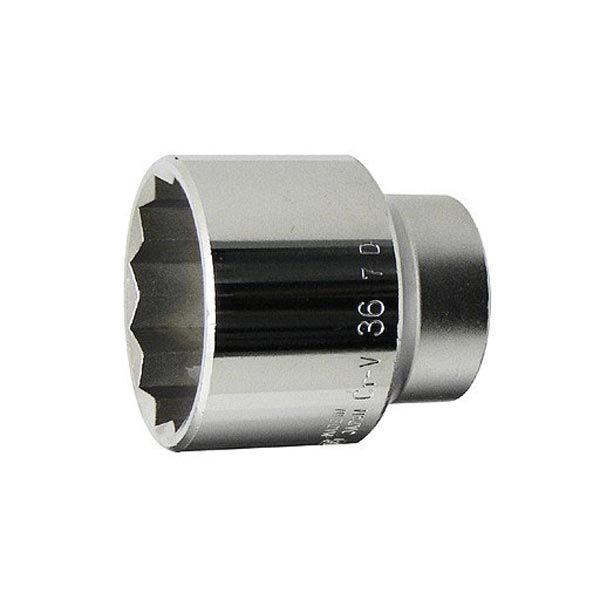 厳選されたクロームバナジウム鋼を鍛造・熱処理した、強靭で耐久性に優れたソケットです。高いトルクでのボルト、ナット締緩におすすめです。[差込角] 1/2"(12.7mm)[サイズ] 36mm[全長] 50mm[重量] 350g[ポイント] 1...