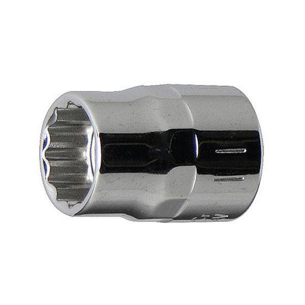 特殊鋼を使用し、サイズのコンパクト化と高強度を両立し、本体側面には手回し用滑り止め加工に12面カット(ダイヤモンドカット)を採用したFLAGブランドの最高級ソケットです。[差込角] 3/8"(9.5mm)[サイズ] 11mm[全長] 23m...