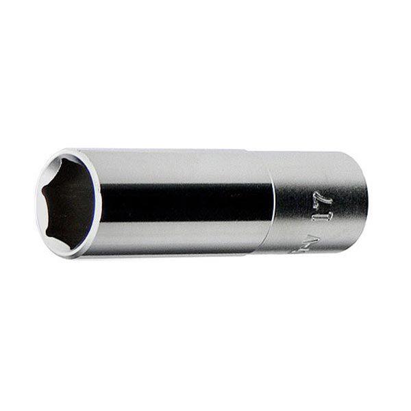 厳選されたクロームバナジウム鋼を鍛造・熱処理した、強靭で耐久性に優れたソケットです。奥まった場所やボルトが突き出たナットの脱着などにはディープソケットの使用をおすすめします。[差込角] 1/2"(12.7mm)[サイズ] 17mm[全長] ...