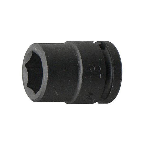 素材には優れた強度・耐衝撃性を持つクロームバナジウム鋼を使用したインパクトソケットです。[差込角] 3/8"(9.5mm)[サイズ] 13mm[全長] 30mm[重量] 60g[ポイント] 6角[材質] クロームバナジウム鋼[仕上げ] 黒仕上げ