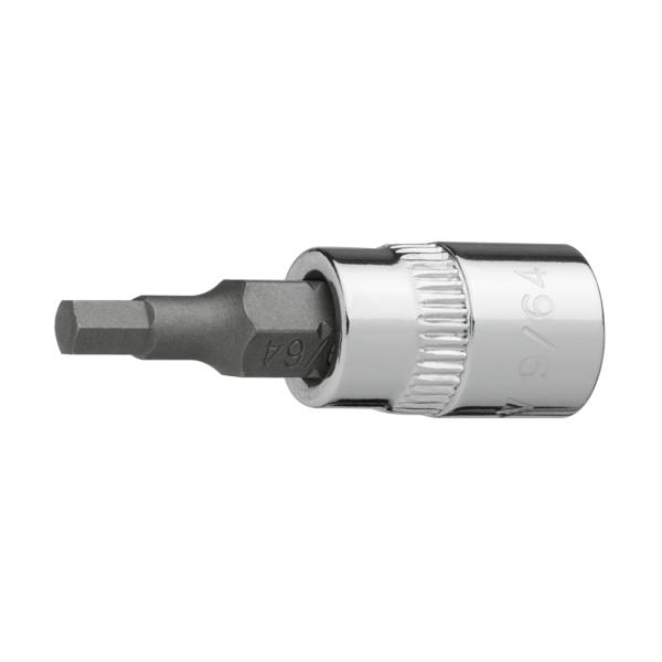 1/4"(6.3mm)ヘックスビットソケット9/64“は、ソケット形状のヘックスレンチでラチェットレンチなどで使用できます。[差込角] 1/4"(6.3mm)[サイズ] 9/64“[全長] 37mm[材質] クロームバナジウム鋼[仕上げ]・...