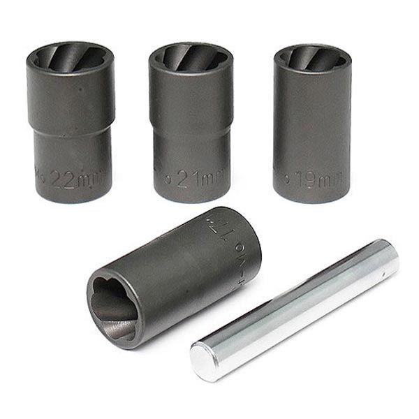 素材にニッケルクロームモリブデン鋼を使用し強靭で粘りのある耐久性に優れたソケットで、内側が螺旋テーパー形状になっており、丸くなったボルト/ナットも確実に掴むことができるトルネードソケットセットです。[差込角] 1/2"(12.7mm)[サイ...