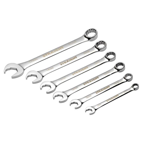 クロームバナジウム鋼を使用することにより強靭で耐久性に優れています。スパナ部は特殊機構により、抜き差し不要の早回し作業が可能です。[セット内容] 8、10、12、13、14、17(mm)[全長]・8mm：120mm・10mm：140mm・1...