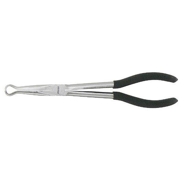 手の届かない場所でのホース脱着などに便利なホースクランププライヤー ロングリーチタイプです。[全長] 280mm[材質] クロームバナジウム鋼[仕上] クロームメッキ