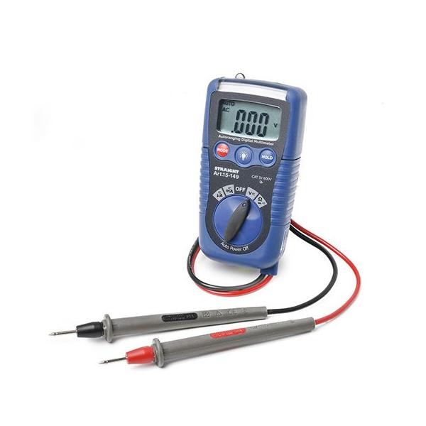 直流・交流の電流、電圧測定を始め、抵抗値の測定や導通テスト、接触電圧検出などが行えるデジタル式のマルチテスターです。オートパワーオフ(最終操作15分後)、ホールド、LEDライトなど多彩な機能を備えています。[測定項目/範囲/精度]●電圧 D...