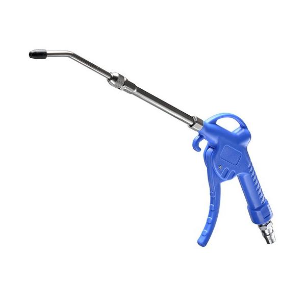 エアーコンプレッサーの圧縮空気を利用し、ほこりやゴミを除去するのにおすすめのエアーブローガンです。使用場所に応じてノズルを伸縮、回転させて使用できます。[全長] 370〜470(mm)[ノズル長] 210〜305(mm)[材質] 強化プラス...