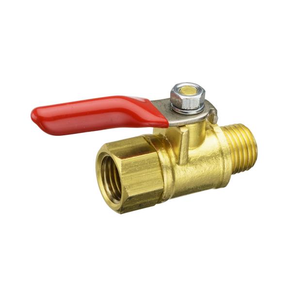 エアーラインコック 1/4"は、エアー配管の途中に取り付ける遮断用バルブです。[ネジサイズ] 1/4[材質] 真鍮