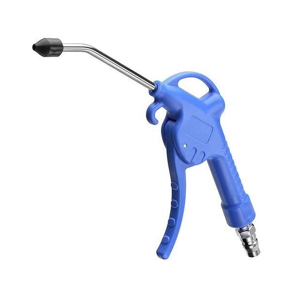 トリガーの引き量に応じてエアー吐出量の調整が可能なエアーブローガンです。本体は強化プラスチック製で軽量です。ノズルはラバー製です。[全長] 260mm[ノズル長さ] 115mm[重量] 0.14Kg[インレットサイズ] 1/4 (オネジプラ...