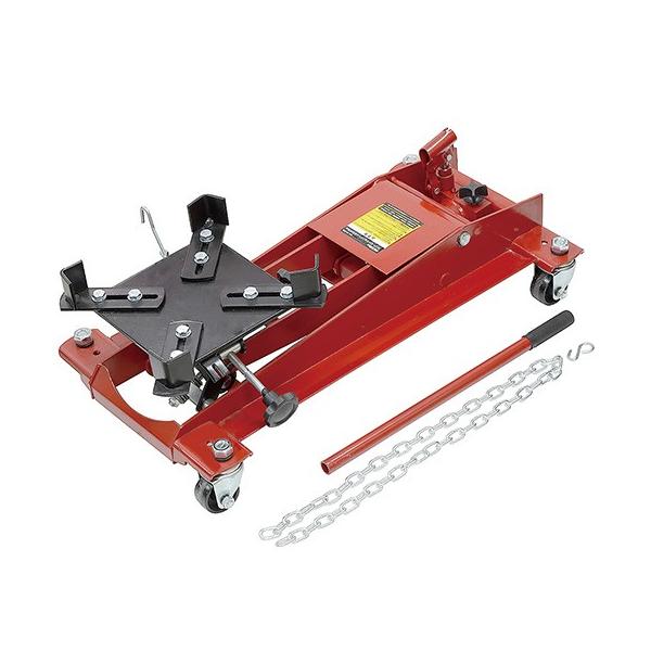 フロアータイプのミッションジャッキです。ハンドル軸が水平方向に回転できるため、どの位置からでもポンピングすることができます。[最大能力] 500kg[高低範囲] 220〜590mm[サドル調整角度] 前60〜0〜後15（°）左30〜0〜右3...