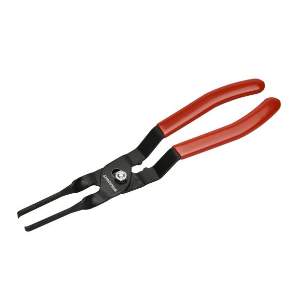 先端の爪の形状がリレーをしっかりと掴み、簡単にリレーを引き抜く事ができる便利なツールです。[開口幅] 15mm〜23mm[全長] 約230mm[材質] クロームモリブデン鋼[仕上げ] 黒染め加工