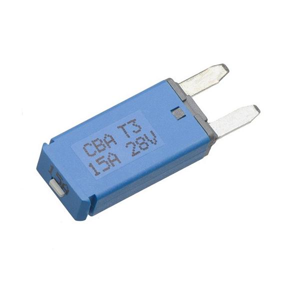 ブレーカーヒューズは、過電流によるヒューズ切れの検査に最適な復帰可能なヒューズです。リセットボタン付きで約300回の繰り返し再利用ができます。[容量] 15A[対応電圧] DC12・24V[最大電圧] 28V[最大電流] 50A[使用温度範...