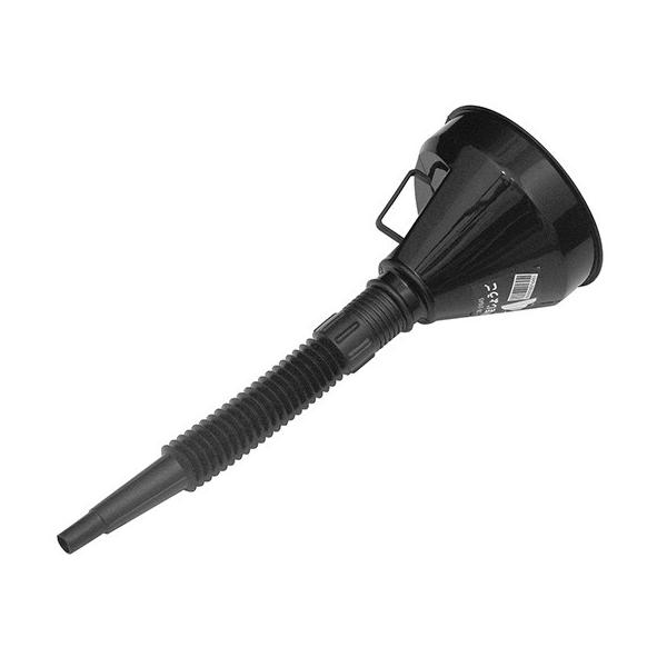 ホースが長いため、奥まった場所へのオイル補給や、バイクのオイル交換や自動車のＡ/Ｔオイル交換に便利です。ホースを取り外して一般的なじょうごと同じように使用することも出来ます。[外径] 145mm[全長] 390mm[材質] ・本体:PP・ホ...