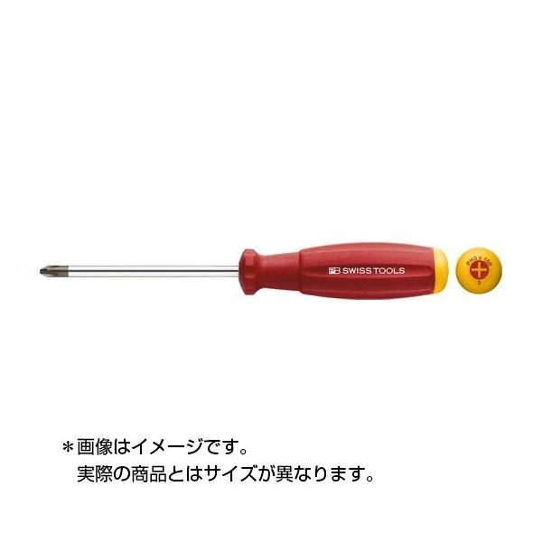 DIN ISO8764-1規格に準拠したプラスドライバーです。濡れた手でも滑りにくく滑らかで高い回転力のスイスグリップ仕様。[ヘッド] プラス[サイズ] No.2[全長] 255mm[ブレード長さ] 150mm[重量] 83g