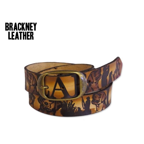 ☆本皮レザーの総型押しベルトです！アメリカンなデザインで、高級感も有り、大変良い雰囲気です！　【BRACKNEY LEATHER WORKS】アメリカのペンシルバニア州に本拠地を構え、「made in USA」にこだわり続ける物作りが特徴的...