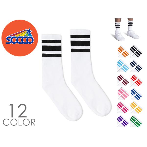 1970年代に西海岸のスケーターが愛用していたラインソックスを忠実に再現したソックス専門ブランドSOCCO。 くるぶしから下のフット部分は厚手でクッション性が高く、レッグ部分の一部はリブ編みでフィット感の良い履き心地になっています。S/M ...