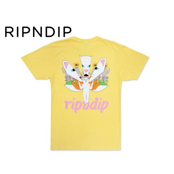 『Rip N Dip』』とは、スケートスポット（ストリート）で技をメイクしてすぐにその場を去るという意味でスケートと共に成長してきたブランド、猫モチーフデザインが特徴！！オリジナルアートワーク入りのプリントTEEM：着丈70cm / 身幅4...