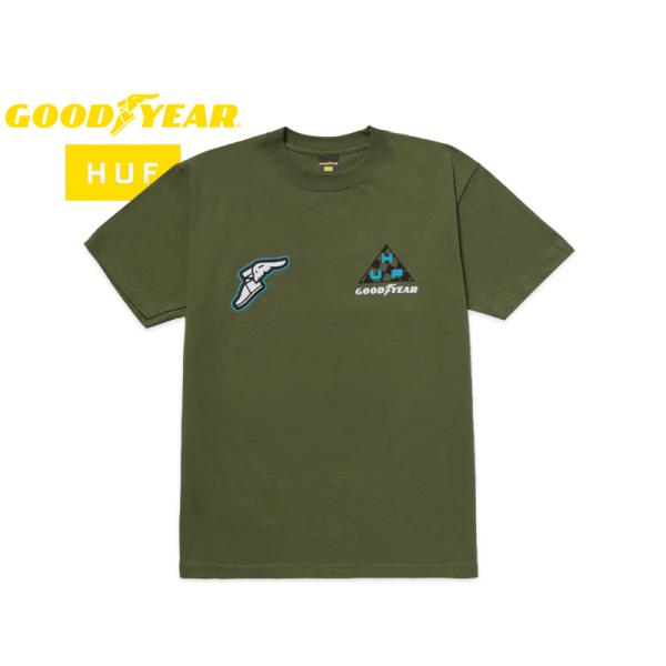 ★HUF（ハフ）は、2002年プロスケーター、キース・ハフナゲルが立ち上げたスケートボード・スニーカー・アパレルのセレクトショップ。前面と背面にプリントされたＧＯＯＤＹＥＡＲコラボアートワーク。L SIZE 約着丈74cm、約身幅56cmX...