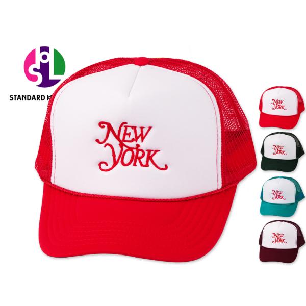スタンダードハットラボよりNEWYORK MAGAZINEをオマージュしたダブルロゴのメッシュキャップが登場。品のあるカッコかわいいロゴがコーディネートのポイントに。サイズ：フリーサイズ生地：ナイロン、ポリエステル