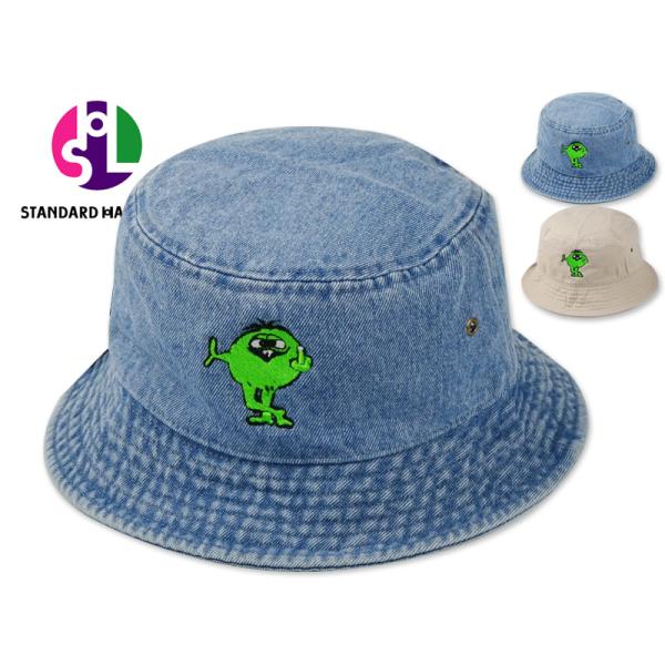 あのモンスターカマチョ刺繍を配置しました。風合いがとても良く被り心地もとても良いハットです。定番のスタイルであるバケットハットは幅広く男女問わず人気のアイテムです。バリュープライスも魅力的です♪気分に合わせて色を変えてみる事も楽しめます！。...