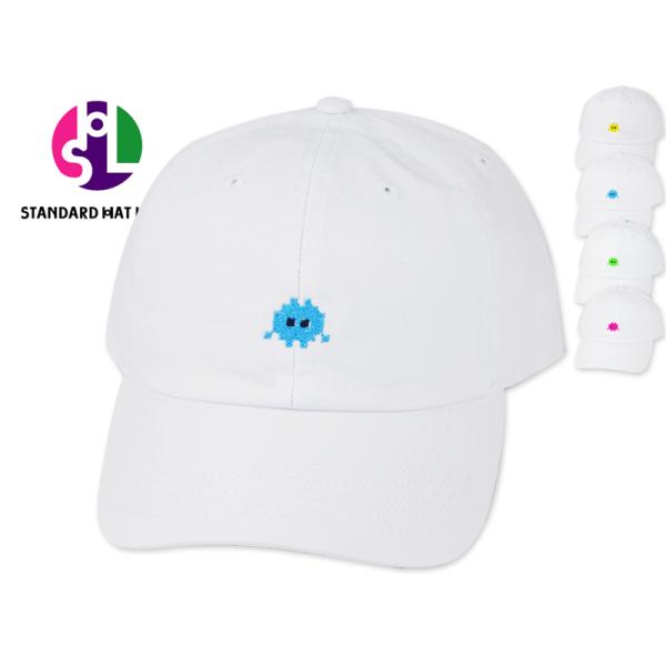 スタンダードハットラボよりピクセル エイリアンロゴが入ったダッドキャップが登場。ボディは信頼のニューハッタンボディを使用しております。サイズ：フリーサイズ生地：コットン